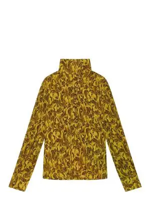 Malìparmi Floral-print High-neck Top - Yellow