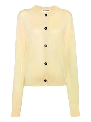 JIL SANDER Button-up Cardigan - Yellow