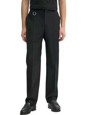 ÉTUDES STUDIO Ring-detail Tailored Trousers - Black