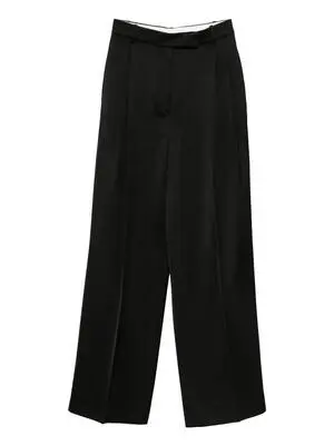 RÓHE High-waist Satin Trousers - Black