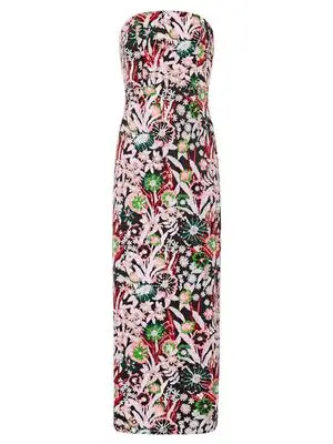 MILLY Orion Wildflower Maxi Dress - Light Pink