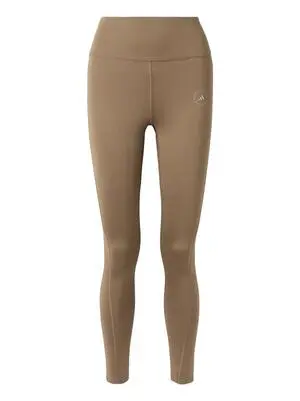 Adidas By Stella McCartney Stretch Recycled Leggings - Brown