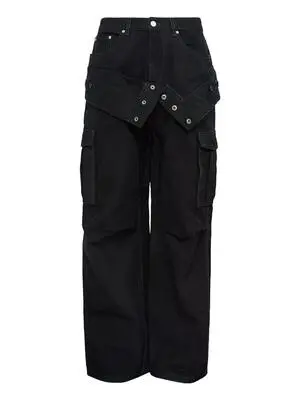 Andersson Bell Double-waist Cargo Jeans - Black