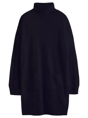 Chinti & Parker Roll-neck Patch-pocket Dress - Blue