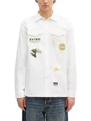 EVISU Pocket-embroidered Shirt - White