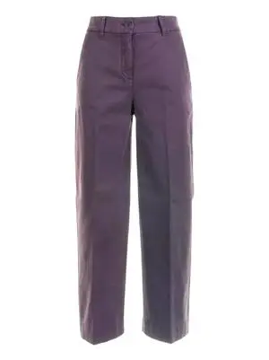 VIA MASINI 80 Buttoned Trousers - Purple