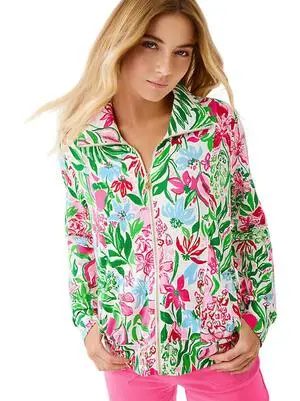 LILLY PULITZER Upf 50+ Eleni Zip-up Jacket - Multi Glowing Gardens