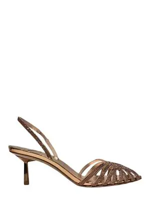 LE SILLA 60mm Leather Heeled Sandals - Brown