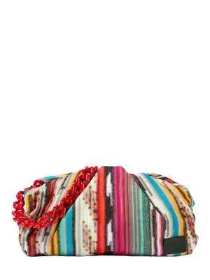 Missoni Striped-pattern Clutch - Neutrals