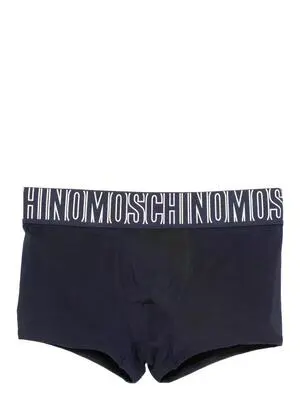 Moschino Logo Waistband Trunks - Blue