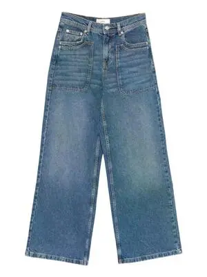 Ba&sh Zoel Patch-pocket Jeans - Blue