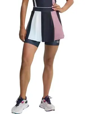 Emporio Armani Colourblock Panelled Mini Skirt - Blue