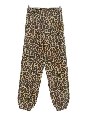 ANINE BING Leopard-print Track Pants - Brown