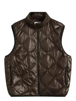 THISISNEVERTHAT Pertex Light Down Vest - Brown Black