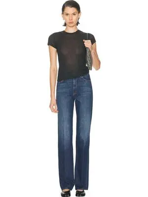 SKIMS Sheer Cotton Crewneck Standard Tee - Soot