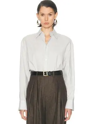 Saint Laurent Button Up Top - Blanc Gris