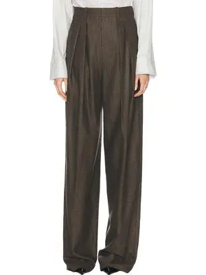 Saint Laurent Straight Leg Pant - Marron Noir