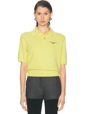 Givenchy Short Sleeve Polo Top - Acid Yellow