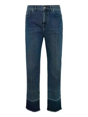 N°21 Frayed-hem Jeans - Blue