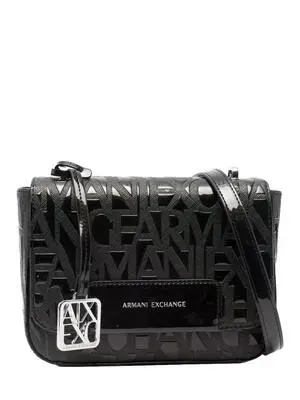 Armani Exchange Logo-embossed Satchel - Black