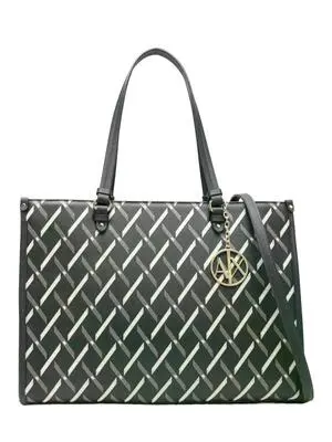 Armani Exchange Geometric-pattern Tote Bag - Black