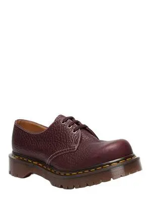 Dr. Martens 1461 Made In England Soft Boa Embossed Leather Bump Toe Shoes - Red