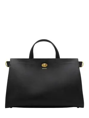Burberry Medium Calfskin Cotswolds Tote Bag - Black