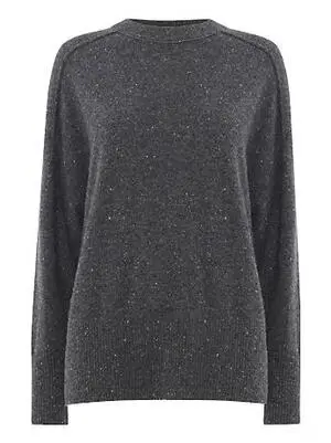 Whistles Round-neck Knitted Cashmere Jumper - Grey