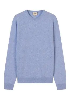 GOBI MONGOLIAN CASHMERE Essential Crewneck Cashmere Sweater - Forever Blue