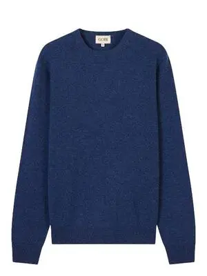 GOBI MONGOLIAN CASHMERE Essential Crewneck Cashmere Sweater - Navy Peony
