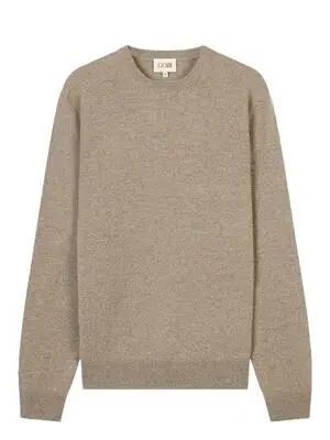 GOBI MONGOLIAN CASHMERE Essential Crewneck Cashmere Sweater - Vetiver