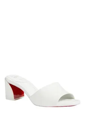 CHRISTIAN LOUBOUTIN Jane Slide Sandal - Bianco/bianco
