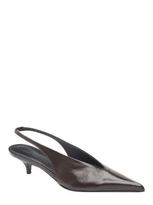 Proenza Schouler Slash Pointed Toe Slingback Pump - Chocolate