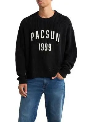 PACSUN Oversized Cotton Sweater - Black