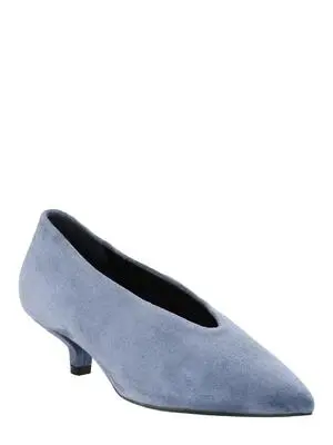 Seychelles Libertine Pointed Toe Kitten Heel Pumps - Blue
