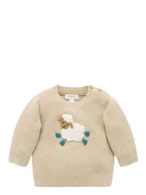 PUREBABY On The Farm Sweater Almond Melange