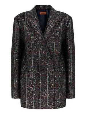 MISSONI Double-Breasted Blazer With Check Pattern