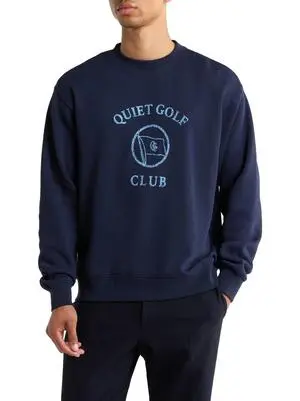 QUIET GOLF Bay Club Sweatshirt - Navy