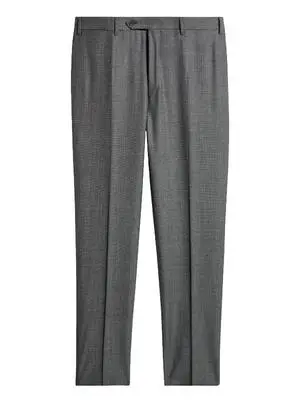 Canali Siena Regular Fit Super 130s Wool Dress Pants - Grey
