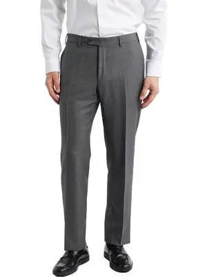 Canali Siena Regular Fit Super 130s Wool Dress Pants - Grey