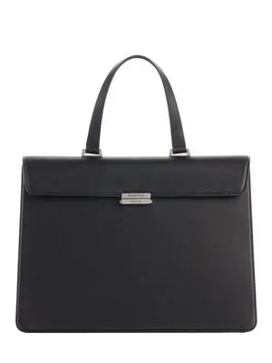 Balenciaga Textured Leather Briefcase - 1000 Black
