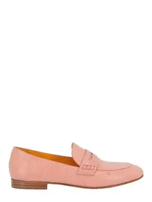 MADISON MAISON Flat Moc Croc Loafer - Nude Pink