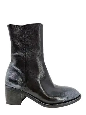 MADISON MAISON Handmade Metallic Ankle Boot - Black