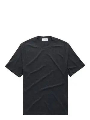 WOLF VS. GOAT (WVG) Short Sleeve Crew Cotton Cashmere Jersey Tee - Black
