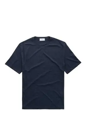 WOLF VS. GOAT (WVG) Short Sleeve Crew Cotton Cashmere Jersey Tee - Blue