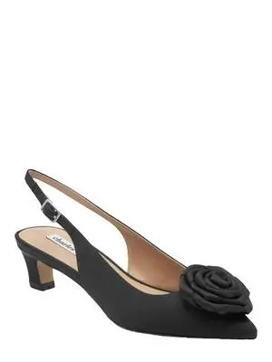 CHARLES DAVID Aleph Slingback Kitten Heel Pumps Black