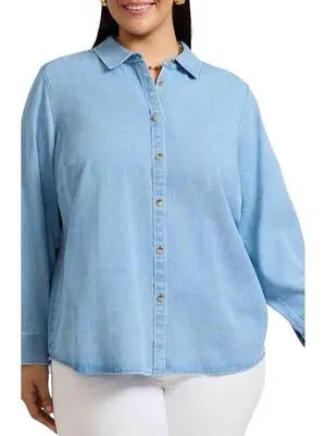FOXCROFT Hampton Denim Shirt