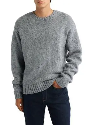 FRAME Sailor Merino Wool Blend Sweater - Grey Melange