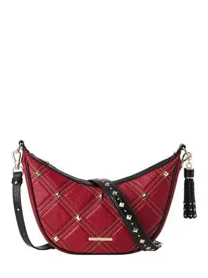 Brahmin Quilted Leather Crossbody Bag - Red