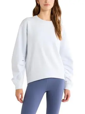 Zella Cozy Scuba Knit Crewneck Sweatshirt - Blue Ancient